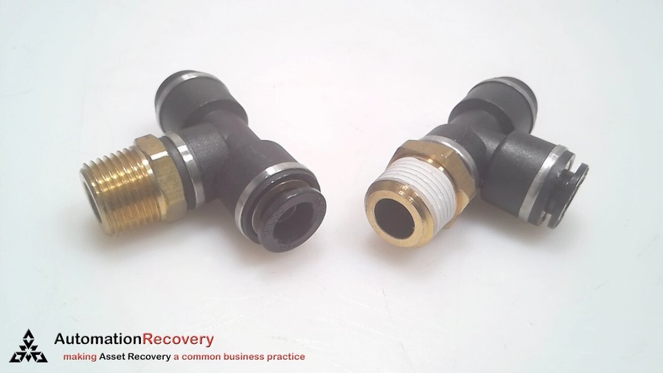 SMC KVT11-36S, BRANCH AIR BRAKE TEE FITTING, 2-PIECE SET, SEE DESC ...