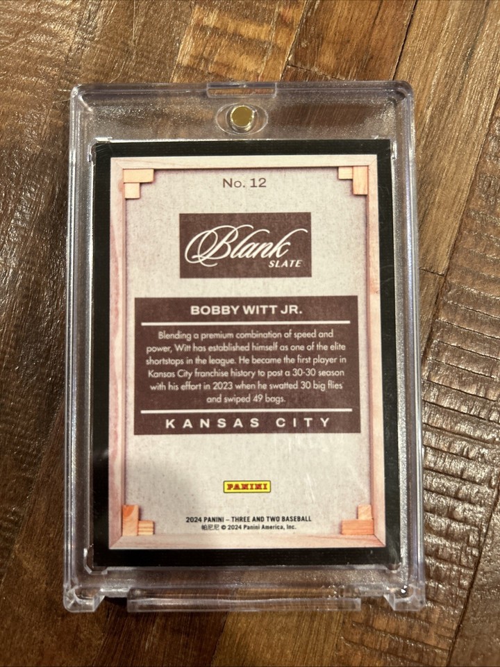 2024 Panini Blank Slate- Bobby Witt Jr. Kansas City Royals #12 | eBay