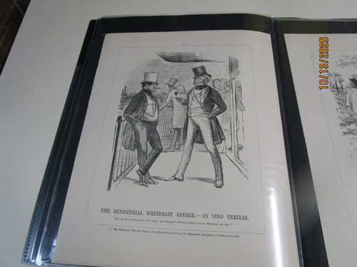 PUNCH PRINT POLITICAL MINISTERIAL WHITEBAIT 1862 JOHN LEECH 10 x 12 3/4 ...