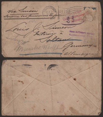 USA WWI 1915 - Cover to Germany - Censor Y280 | eBay