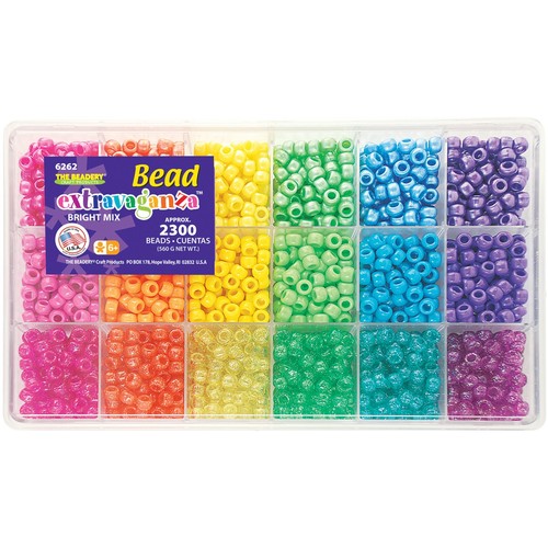 The Beadery Bead Extravaganza Bead Box Kit 19.75oz-Brights - B6262 ...