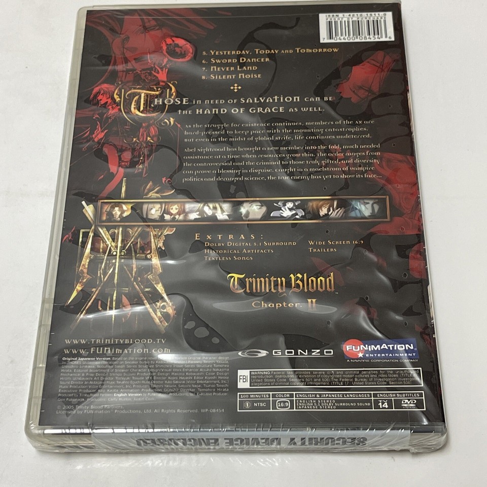 Trinity Blood, Chapter II (Episodes 5-8) DVD NEW Factory Sealed ...