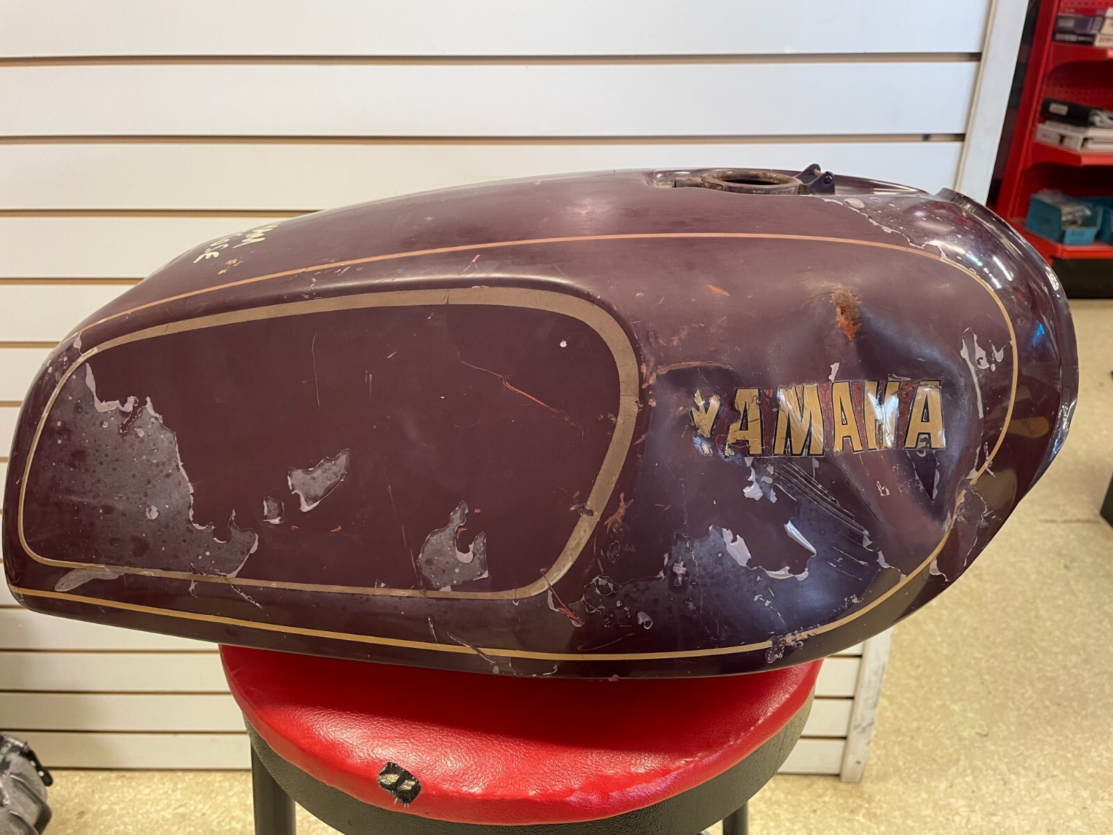 USED 1978 YAMAHA XS750 E GAS TANK/FUEL TANK, NO CAP, SCRATCHES, RUST ...