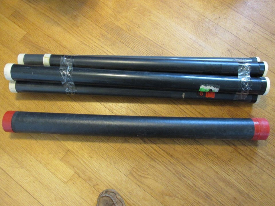 Fishing Rod Cases Tubes (*6*) Screw-On Tops Hard Plastic Travel or ...