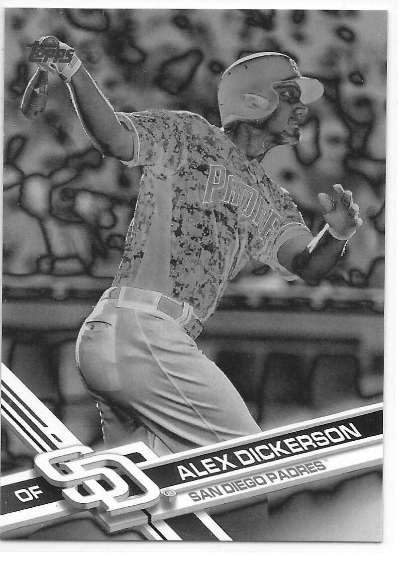 2017 Topps Series 2 Baseball Black & White Alex Dickerson Padres | eBay