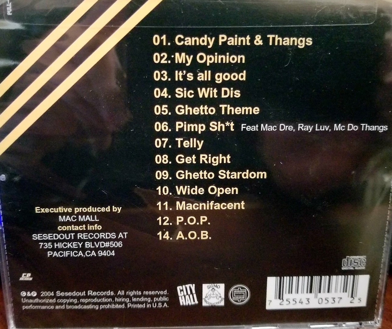 Mac Mall Macuscript Vol 1 CD Very Rare And O.O.P. Bay Area Rap Legend ...