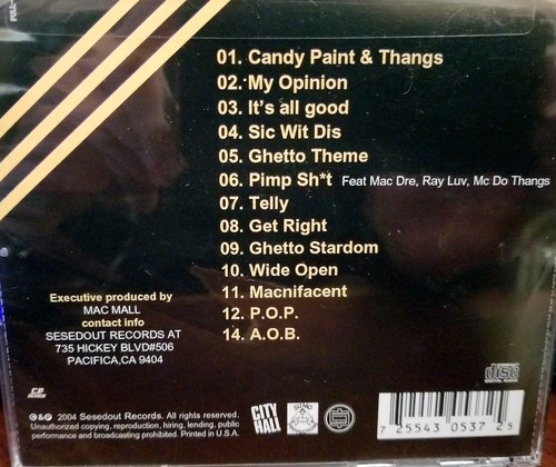 Mac Mall Macuscript Vol 1 CD Very Rare And O.O.P. Bay Area Rap Legend ...
