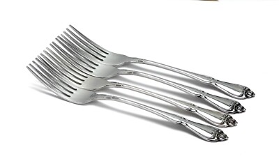 Oneida 1881 Rogers ARBOR ROSE TRUE ROSE 4 Dinner Forks 7 3/8” Flatware ...