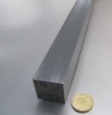 PVC Square Bar Grey, Type I, 1.25" (1 1/4") x 12" Length | eBay