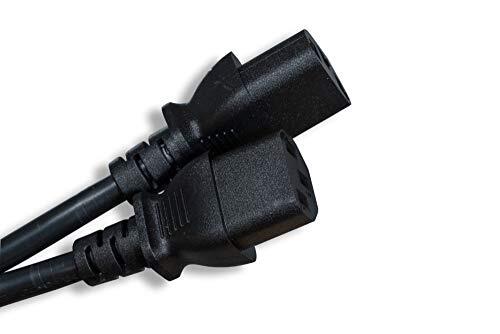 AC Power Splitter Y Cable NEMA 5-15P 2X IEC-320-C13 Sjt 16AWG 6ft ...