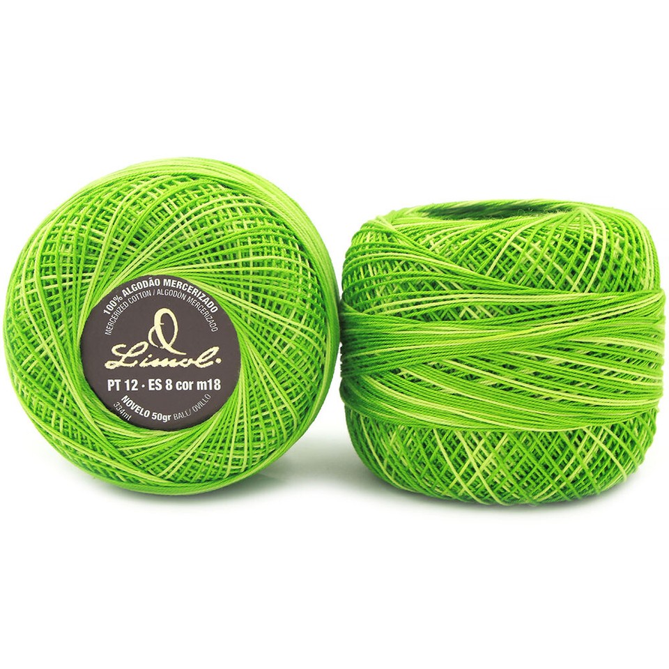 Limol Size 12 Multicolor 50 Grs 100% Mercerized Crochet Thread Cotton ...