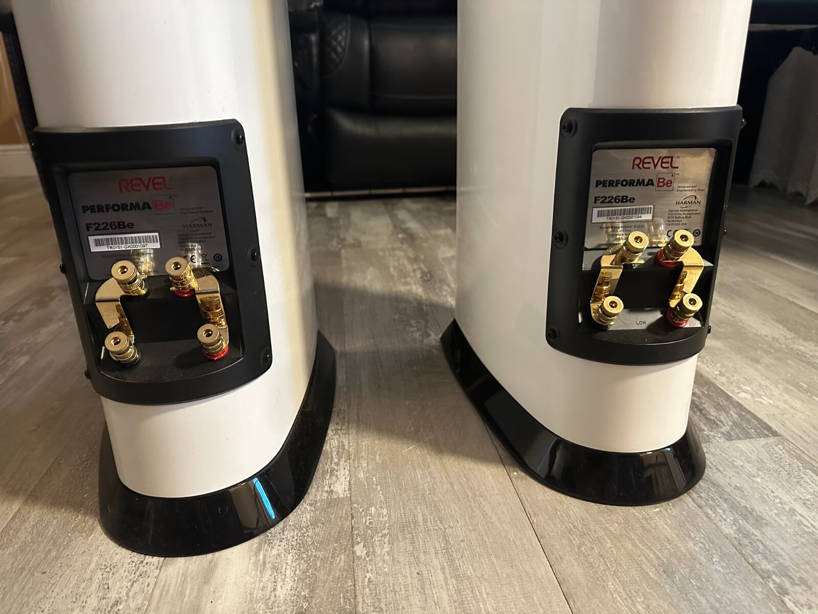 Revel F226BE Floorstanding Tower Speakers pair white OPEN BOX great ...