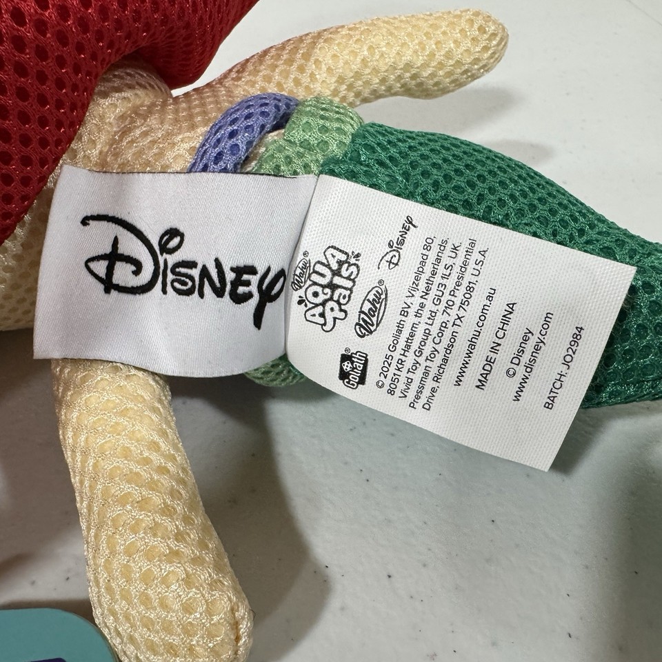 Wahu Aqua Pals Disney Ariel Mermaid Plush Toy Pool Tub Bath UV Fade ...