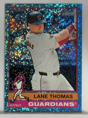 2025 Topps Heritage Chrome Light Blue Sparkle #261 Lane Thomas ...
