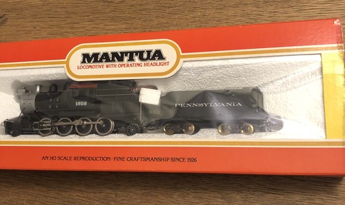 HO Scale, Mantua, Camelback, Pennsylvania 2-8-2 Locomotive #1608 W ...
