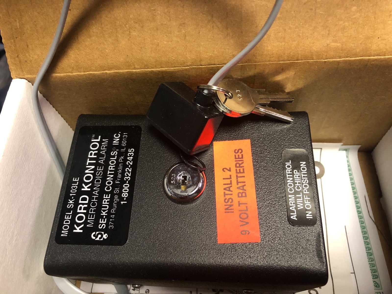 NEW KORD KONTROL MERCHANDISE ALARM Security Control Anti-Theft SE-KURE ...