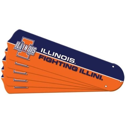 Ceiling Fan Designers 7992-ILL New NCAA ILLINOIS FIGHTING ILLINI 42 in ...