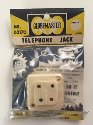 Vintage Globemaster 4 Prong Telephone Jack No. 62170 Adapter Converter ...
