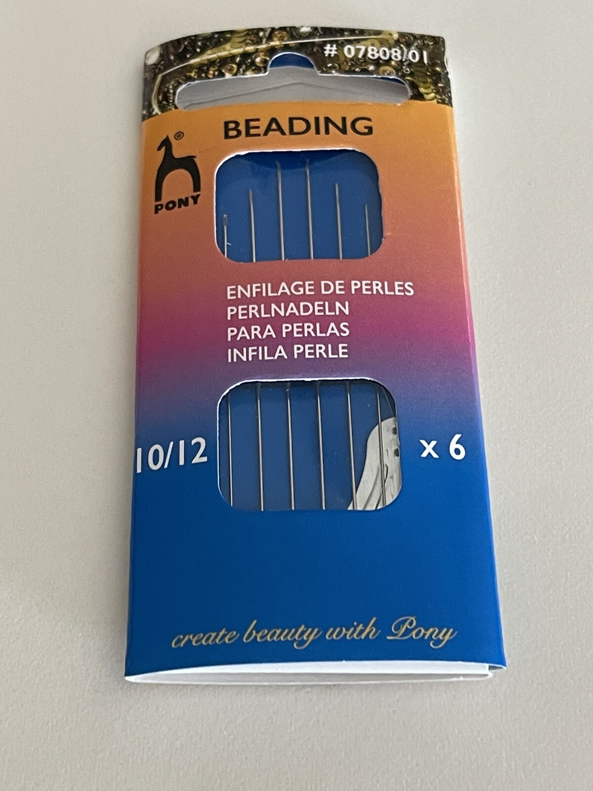 Size 10/12 Pony Beading Needles - 6 Needles in a Pack - For Sequins ...