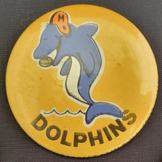 Vintage 1972 NFL Football Miami Dolphins Pin Pinback Button 2.25" | eBay