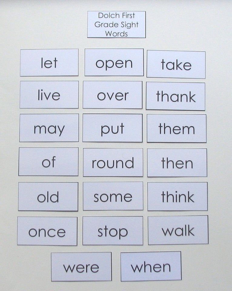 Educational Literacy Learning Resource Dolch First Grade Sight Word ...
