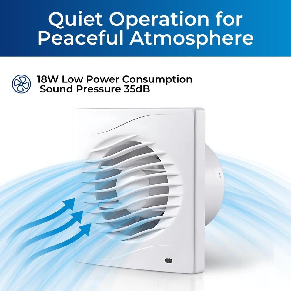 Venta 6-Inch Bathroom Exhaust Fan, Quiet Wall Mount Bathroom Fan ...