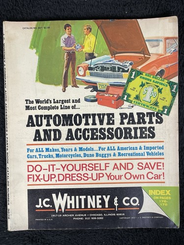 1972 J. C. Whitney Automotive Parts & Accessories Catalog #307 Vintage ...