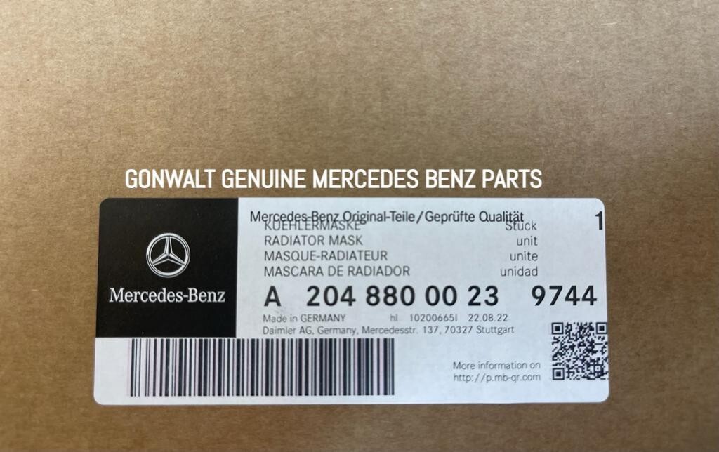OEM 20488000239744 Mercedes Benz Front Hood Assembly Sport Grille ...