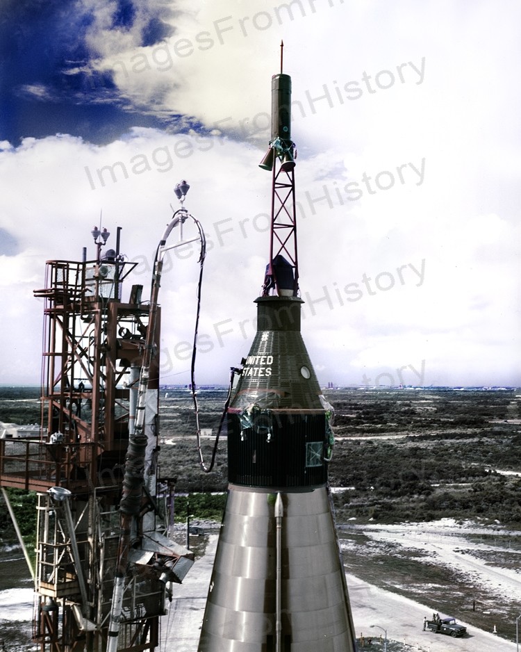 8x10 Print NASA Mercury Capsule Sits Atop the Atlas Booster #5500506 | eBay