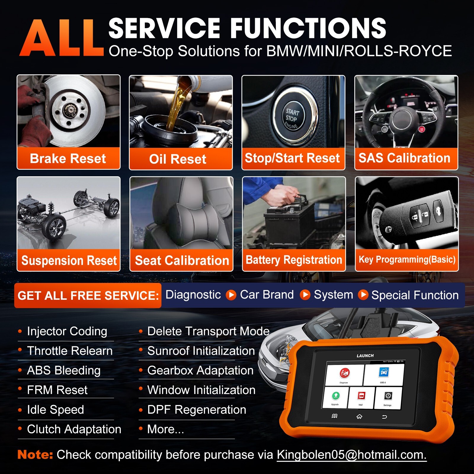 LAUNCH X431 Creader Elite V2.0 for BMW Car Diagnostic Tool Scanner ...