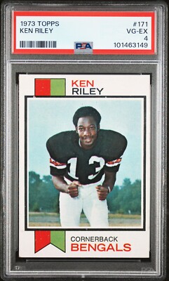 1973 Topps Football Card: #171 Ken Riley (PSA 4) - Hall of Fame ...