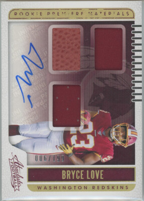 2019 Absolute #205 Bryce Love Redskins RC Auto RPA 006/199 | eBay