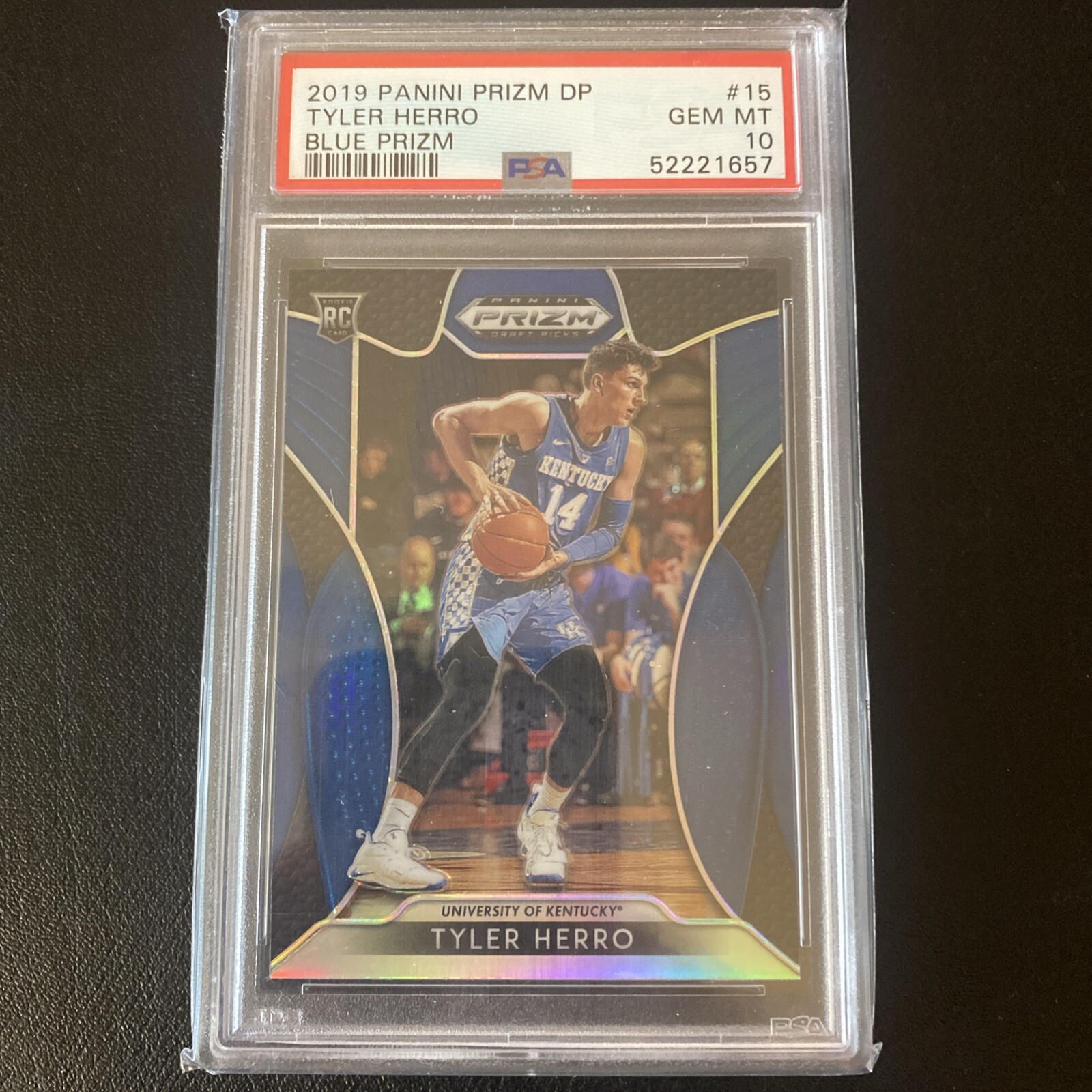 2019 Panini Prizm Draft Picks Tyler Herro #15 Blue Heat Rookie RC PSA ...