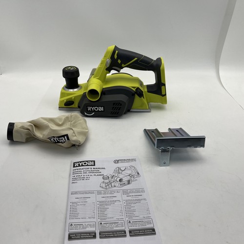 RYOBI ONE+ 18V 3-1/4 in Hand Planer Cordless Tool Only with Dust Bag ...