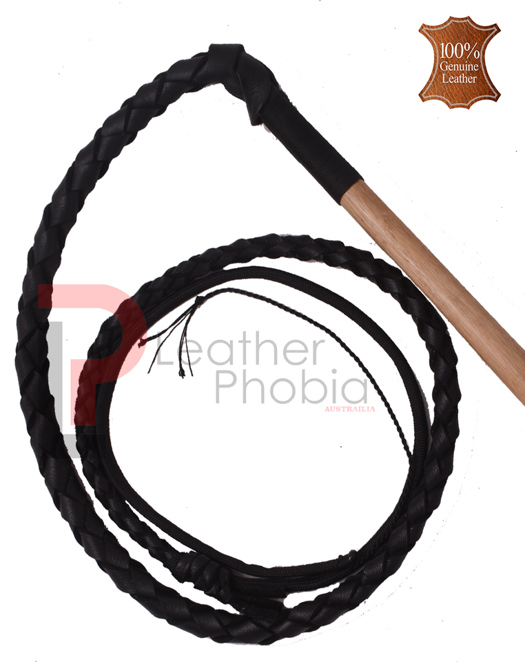 Stock Whips Cow Leather 6 Feet Long Bull Whip Heavy Duty Whip Handmade ...