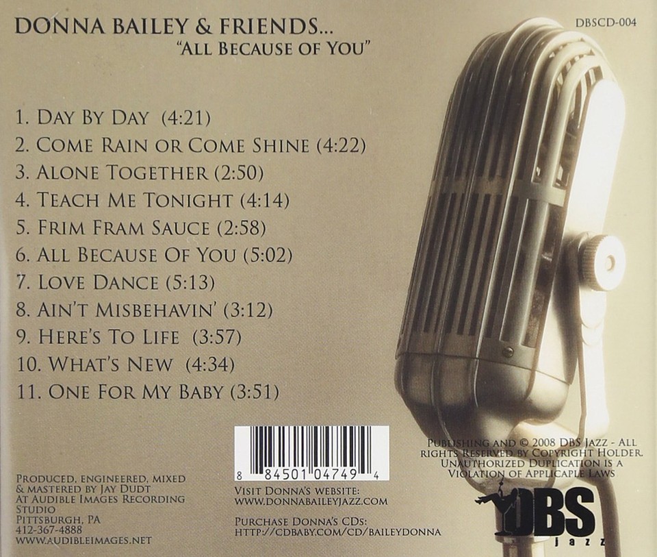 Donna Bailey Donna Bailey & Friends.All Because of You (CD) (UK IMPORT) 884501047494 | eBay