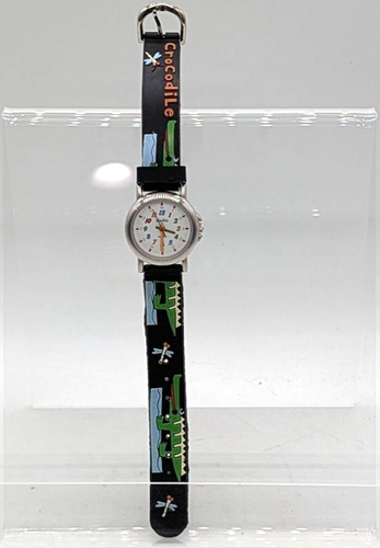 Kids Crocodile Theme Analog Wrist Watch – Fun Cartoon Design, Black ...