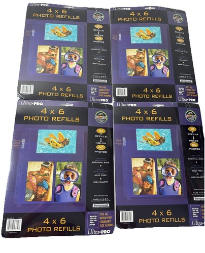 Ultra PRO Photo Refill Pages 10 Sheets Holds 4 X 6” Photos 4 Pack LOT ...