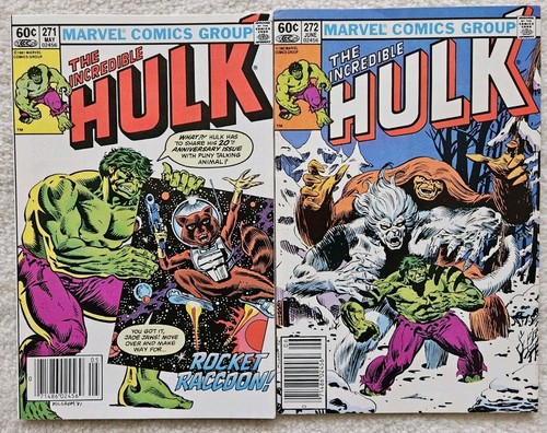 Incredible Hulk #271 & 272 (2 issue lot) VF/NM Full Rocket Raccoon ...