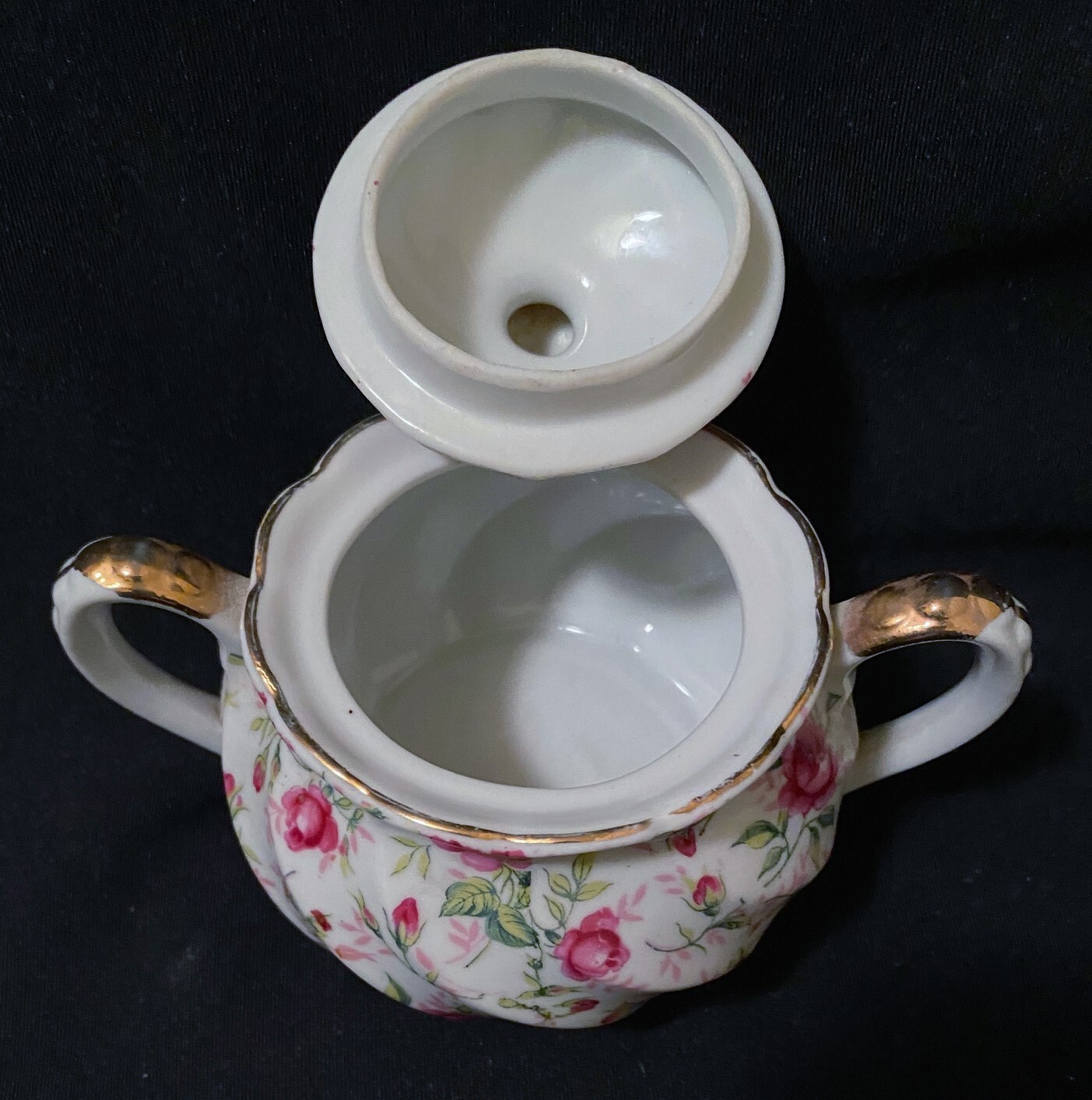 Lefton Rose Chintz Coffee Pot, Tea Pot, Creamer and Sugar - Set of 4 | eBay