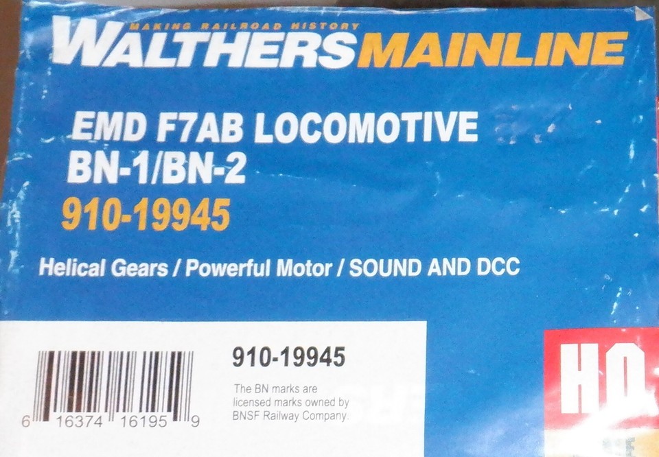 WALTHES HO - Burlington Northern F7 A/B set BN-1/BN-2 Executive Locos ...