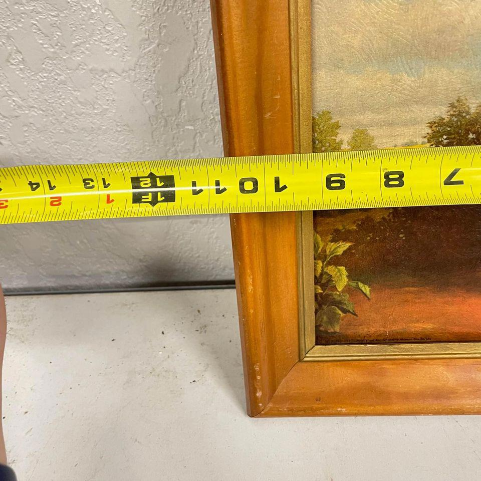 VTG Wood Framed Print Master Simpson A. W. Devis Boy Dog 10.5x13 ...