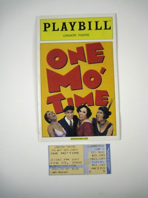 One Mo Time Playbill 2002 Longacre Theatre Opening Night Vernal ...