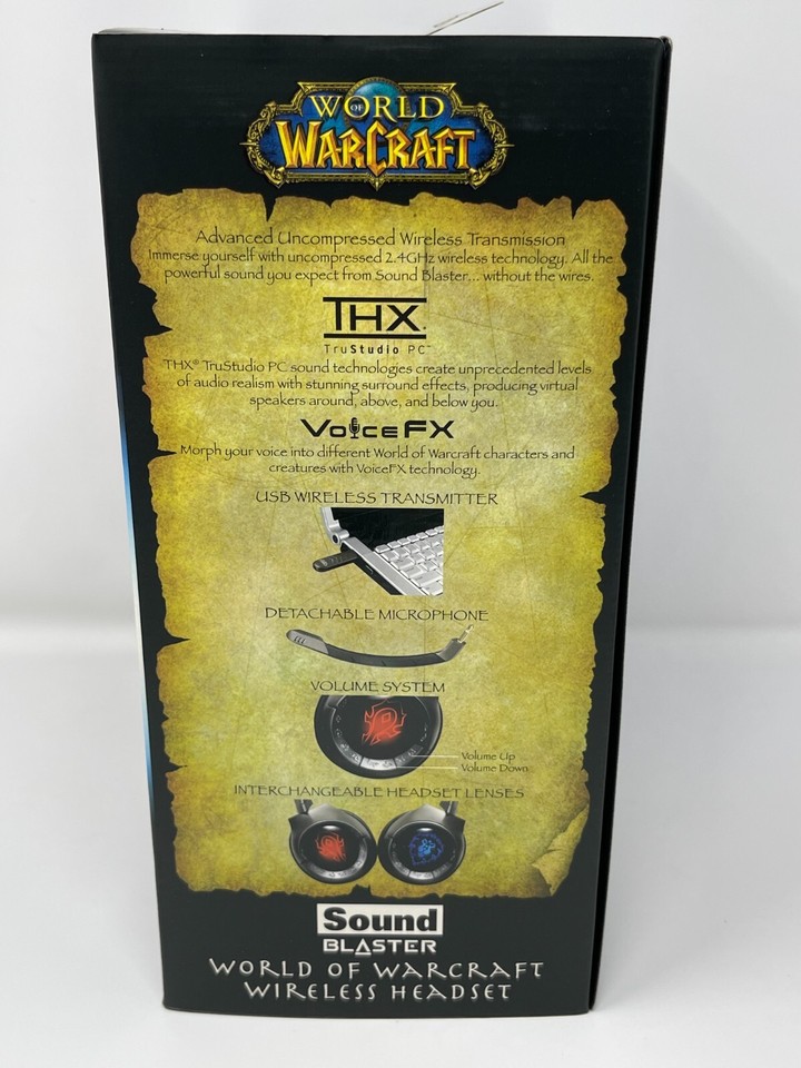 Creative Sound Blaster World of Warcraft WOW Wireless Headsets Gaming ...