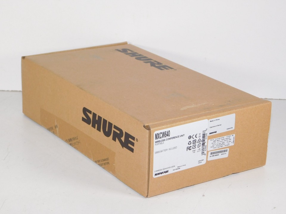New Shure MXCW640 Wireless Conference Unit Portable Mic Speaker Control ...