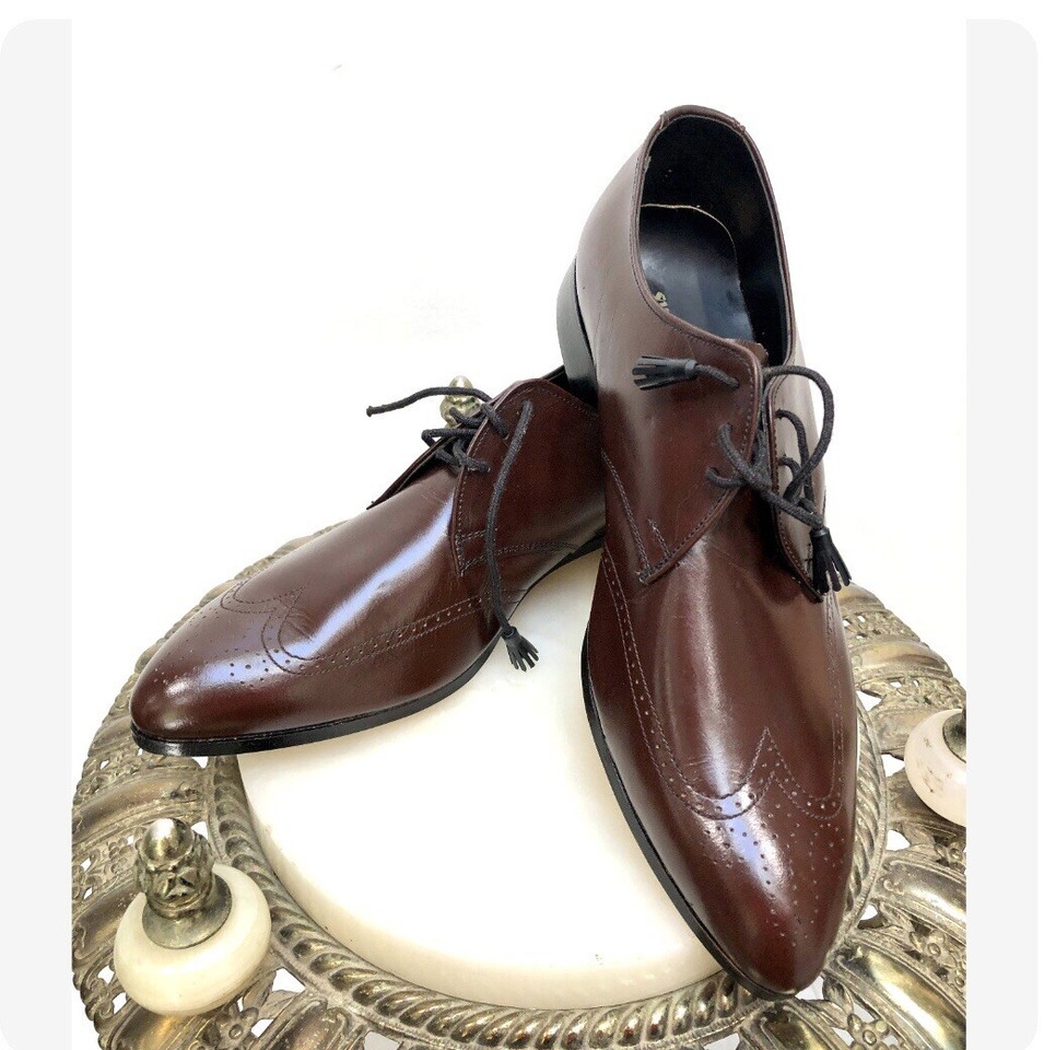 Vtg 1950s DEADSTOCK Mens “Tom Collins” WINGTIP WINKLEPICKER Style ...