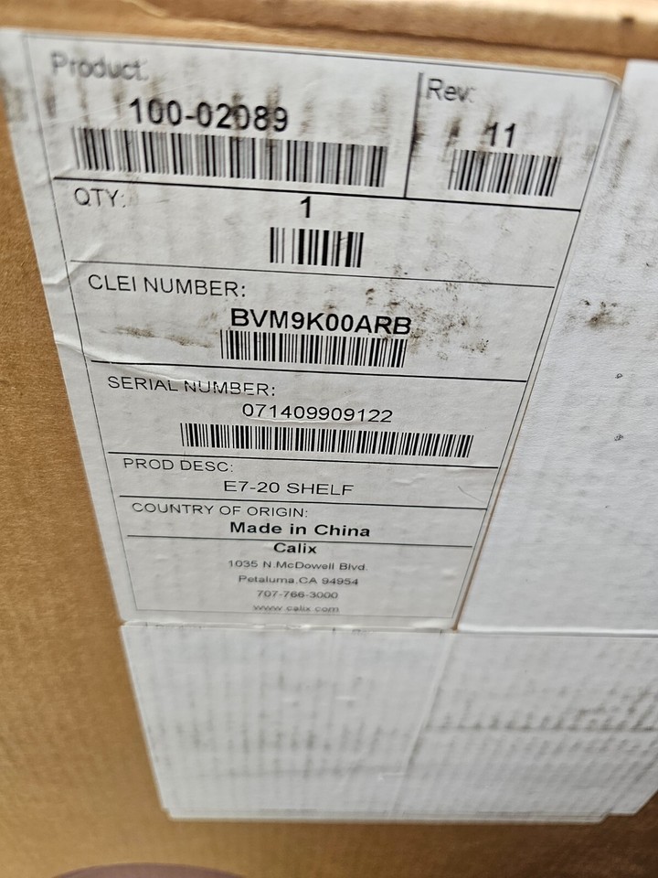 Calix E7-20 Empty 20-Slot E7 Shelf 100-02089-New in Box | eBay