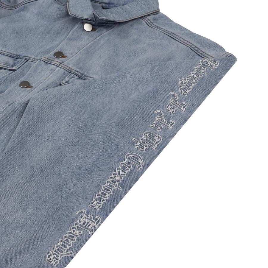 Revenge Offical Blue Denim Jacket Embroidered Size Small S BRAND NEW | eBay