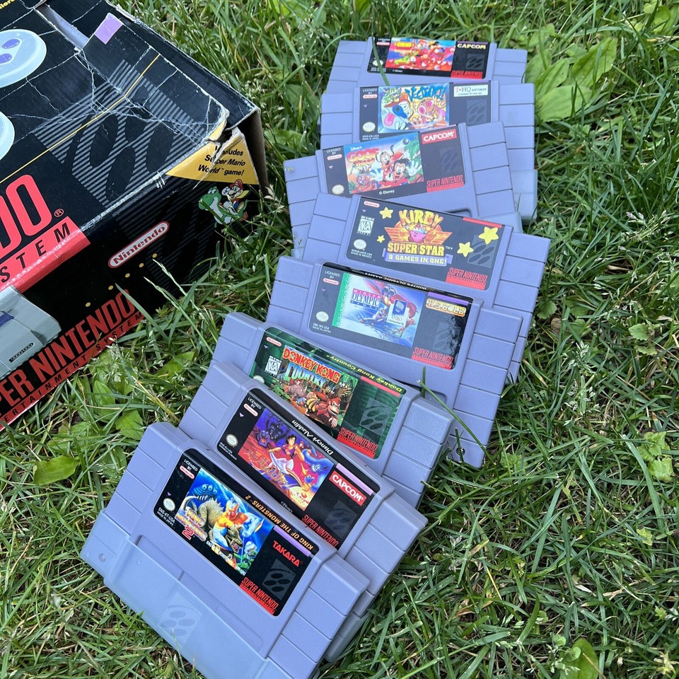 Super Nintendo Super Set Console RARE SNES Plus 8 Games 659533100086| eBay