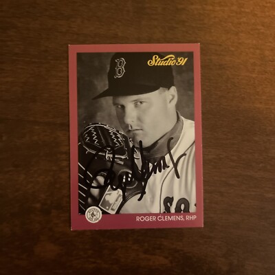 1991 Studio - #14 Roger Clemens Signed Card | eBay